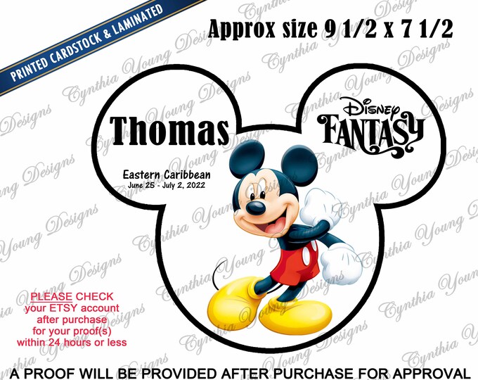 Mickey Mouse Laminated Magnetic Body Parts for Disney Cruise Stateroom ...