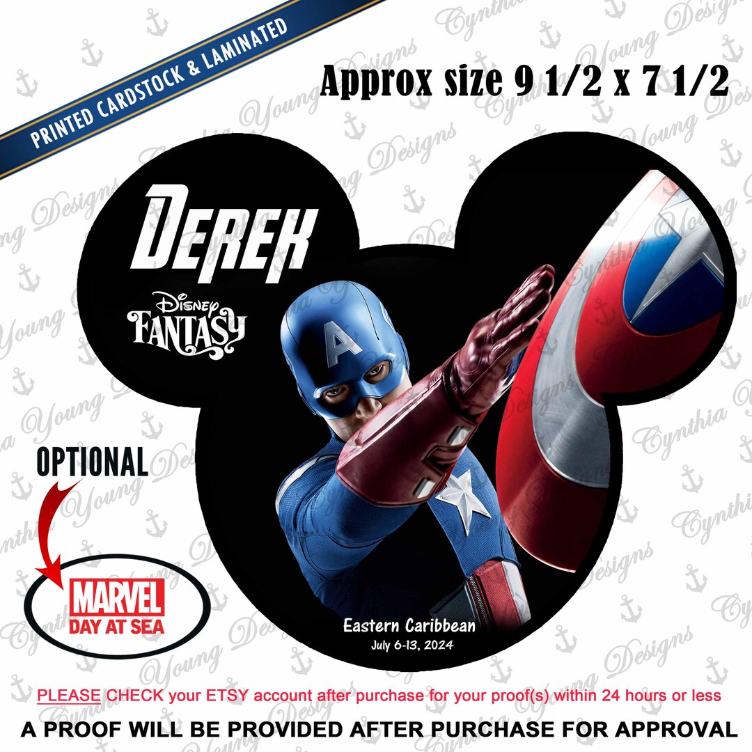 Cruise Door Magnet | Stateroom Door Mickey Ears | Avengers - Marvel ...