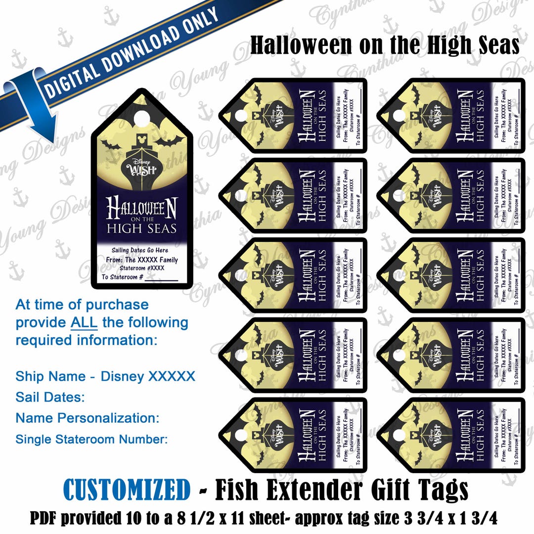 Fish Extender Gift Tags| Customized With YOUR Personal Information| Not ...
