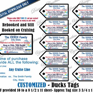 Duck Tags Rebooked and Still Hooked on Cruising Customized RCL NCL ...