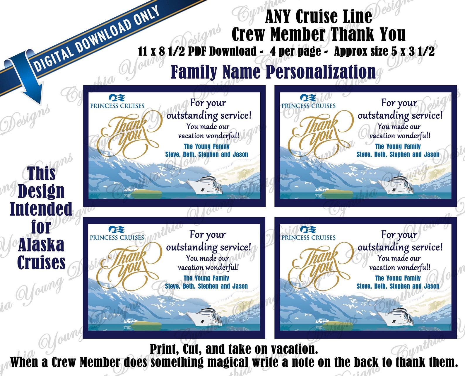 ANY Cruise Line Alaska Thank You| Crew Member Thank You | Princess ...