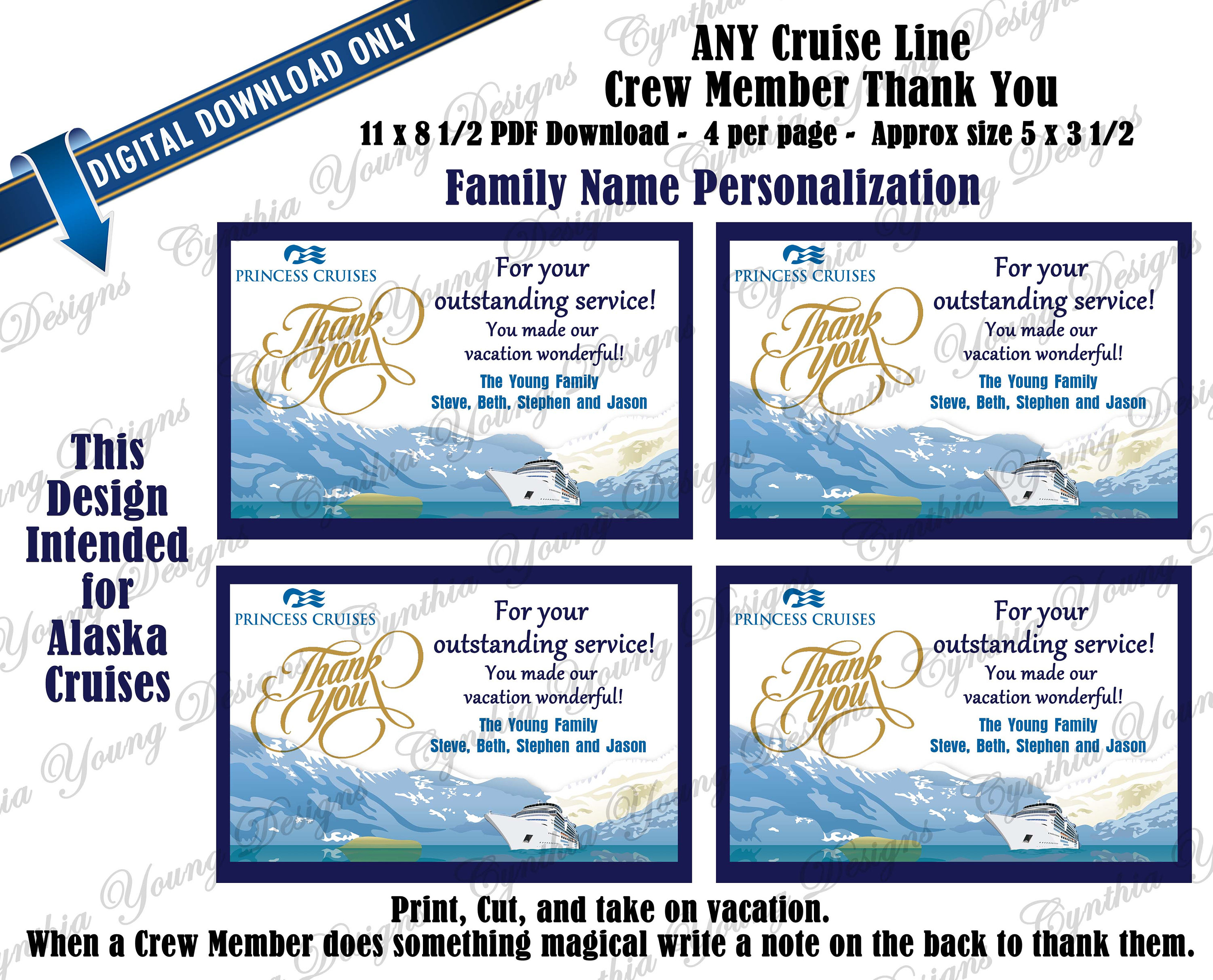 ANY Cruise Line Alaska Thank You| Crew Member Thank You | Princess ...