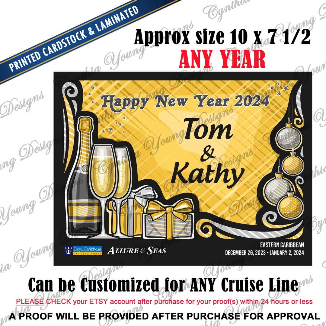 Cruise Door Magnet | Stateroom Cruise Door Magnet | Happy New Year ...