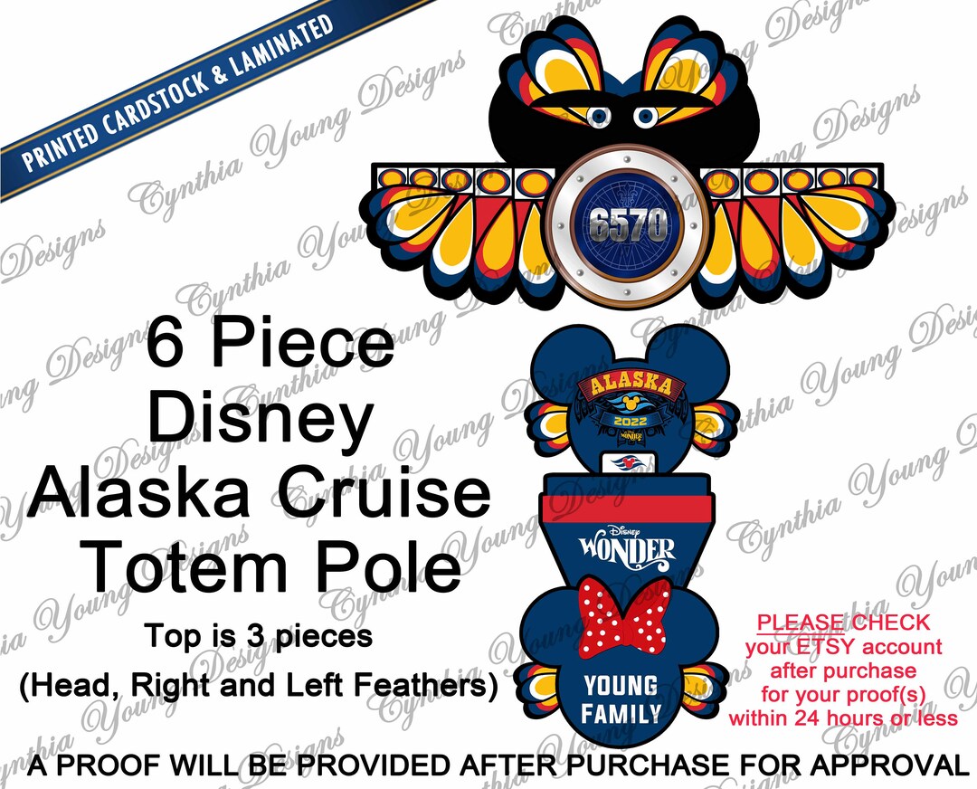 Cruise Door Magnet Disney Cruise Line Alaska Totem Pole Alaska