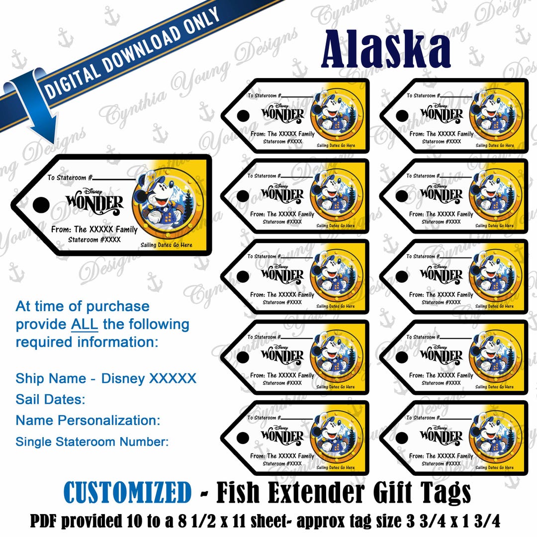 Fish Extender Gift Tags| Customized With YOUR Personal Information| Not ...