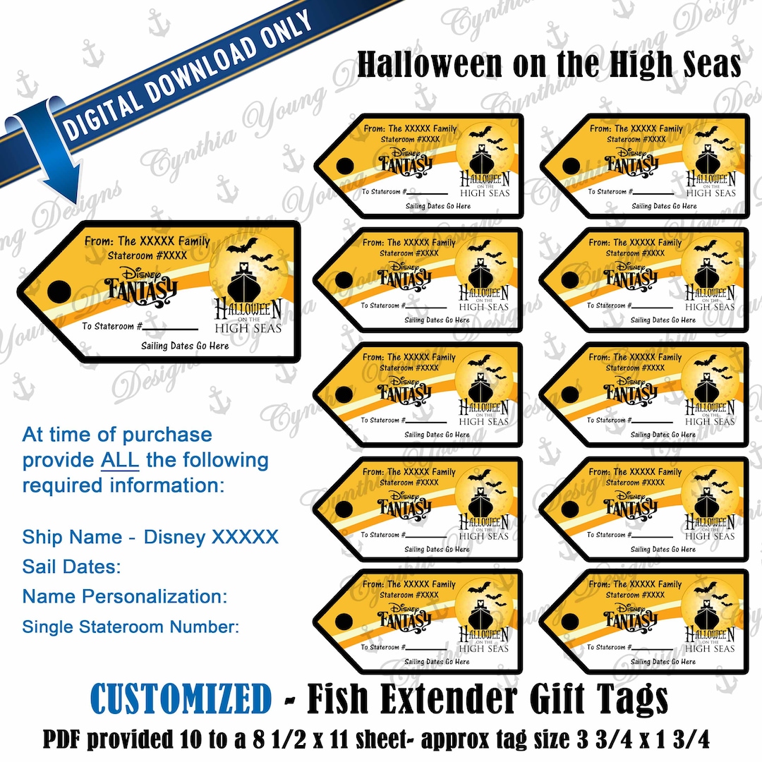 Fish Extender Gift Tags| Customized With YOUR Personal Information| Not ...