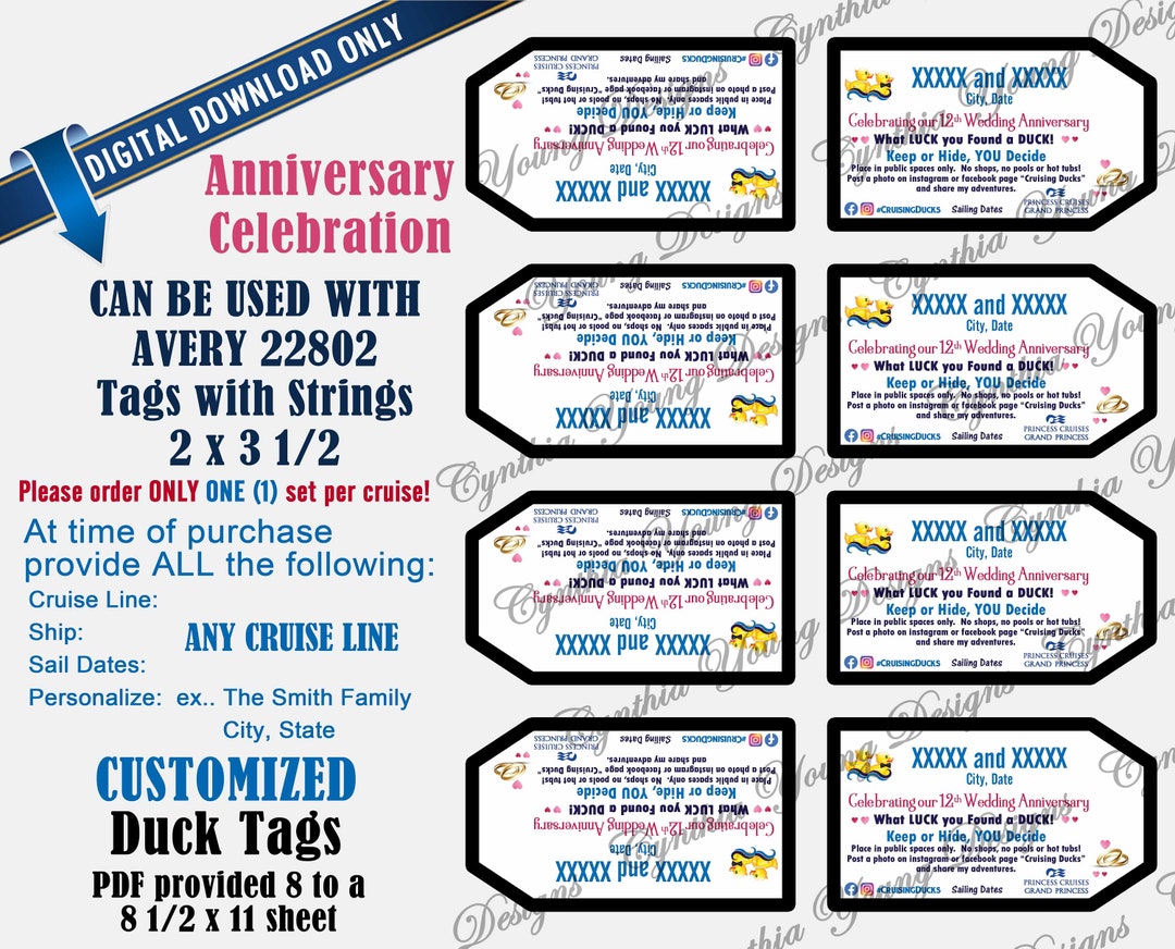 Duck Tags Avery Product 22802 Tags With Strings Customized With YOUR ...