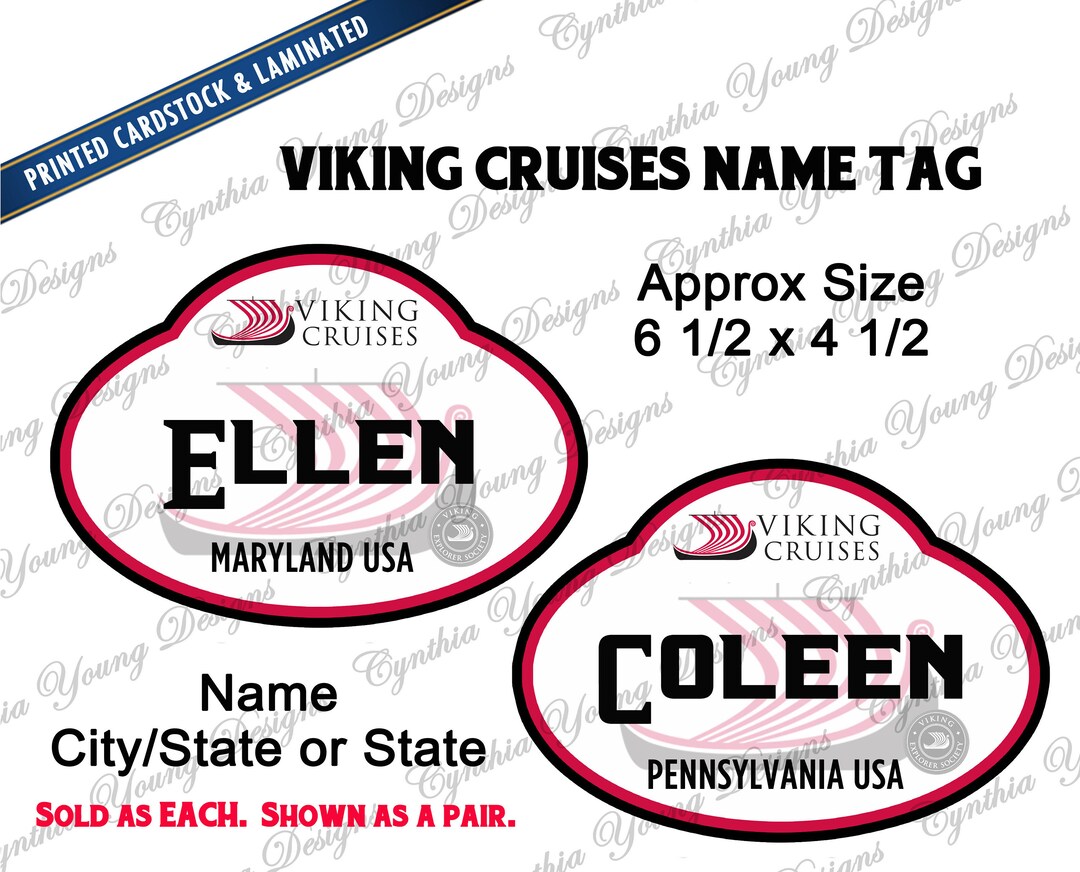 Cruise Door Magnet Stateroom Door Name Tag Magnet Viking Cruises Name ...