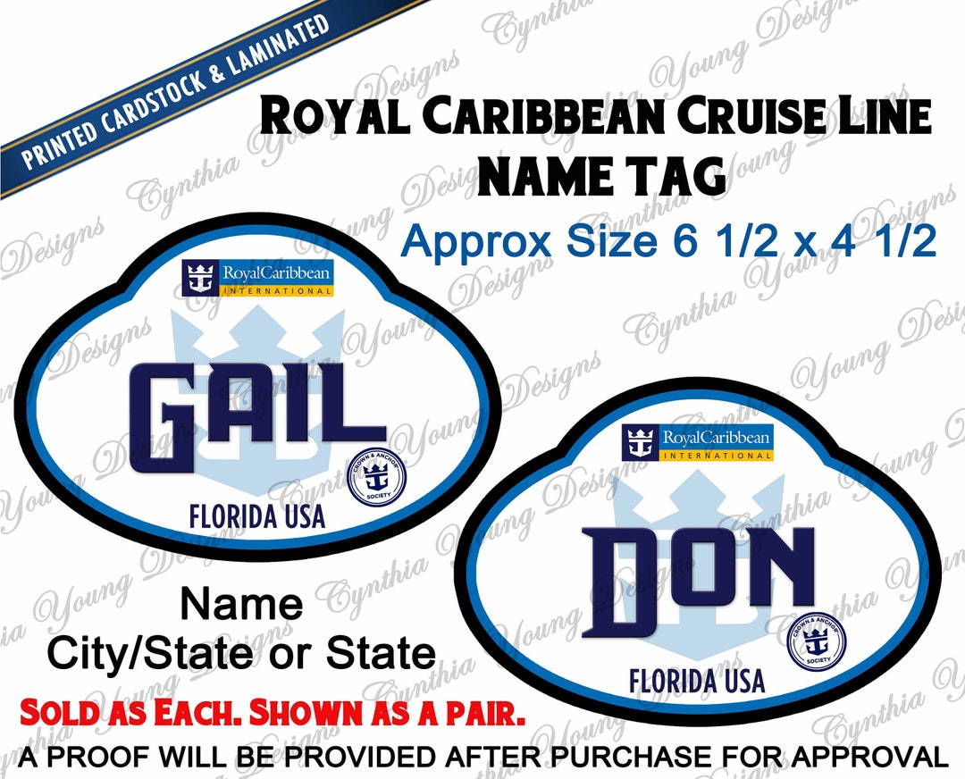 Cruise Door Magnet Stateroom Door Name Tag Magnet Royal Caribbean Name ...