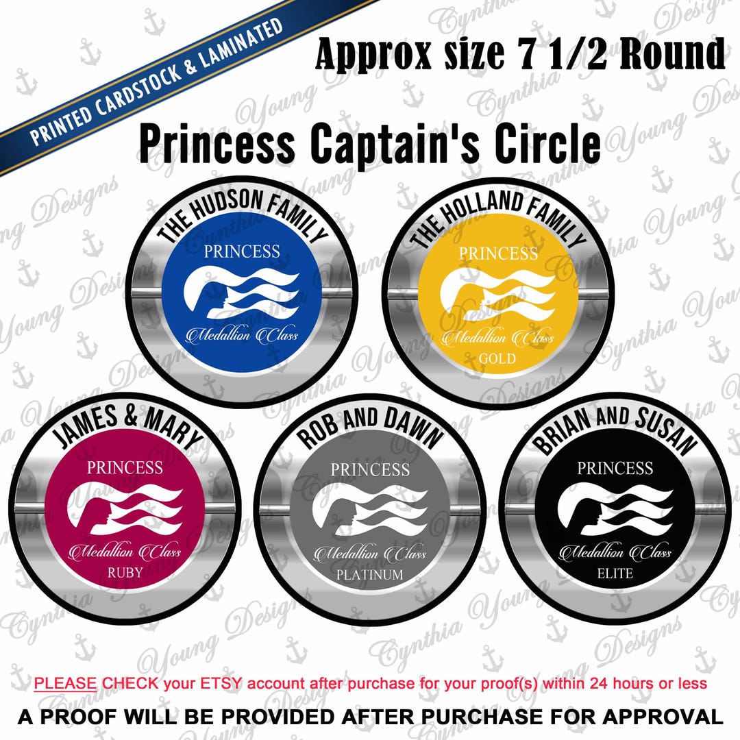 Cruise Door Magnet | Princess Cruise Line Medallion Class With Captain ...