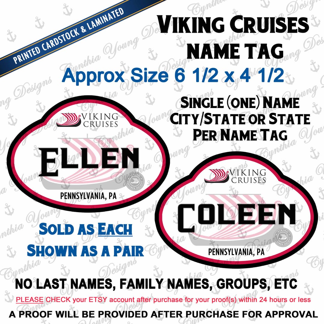 Cruise Door Magnet | Stateroom Door Name Tag Magnet | Viking Cruises ...