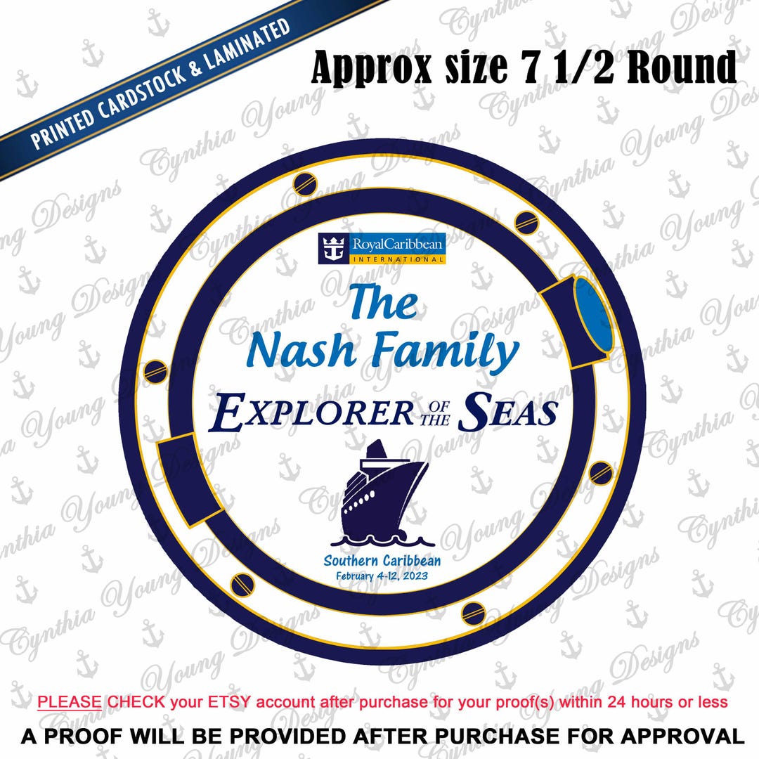 Cruise Door Magnet | Porthole Stateroom Cruise Door Magnet | Royal ...