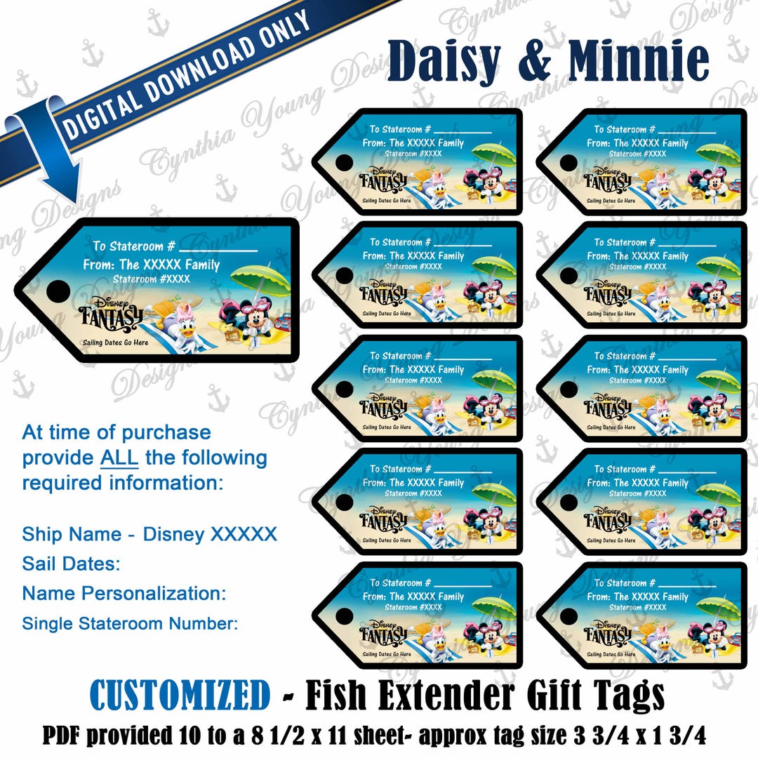 Fish Extender Gift Tags| Customized With YOUR Personal Information| Not ...