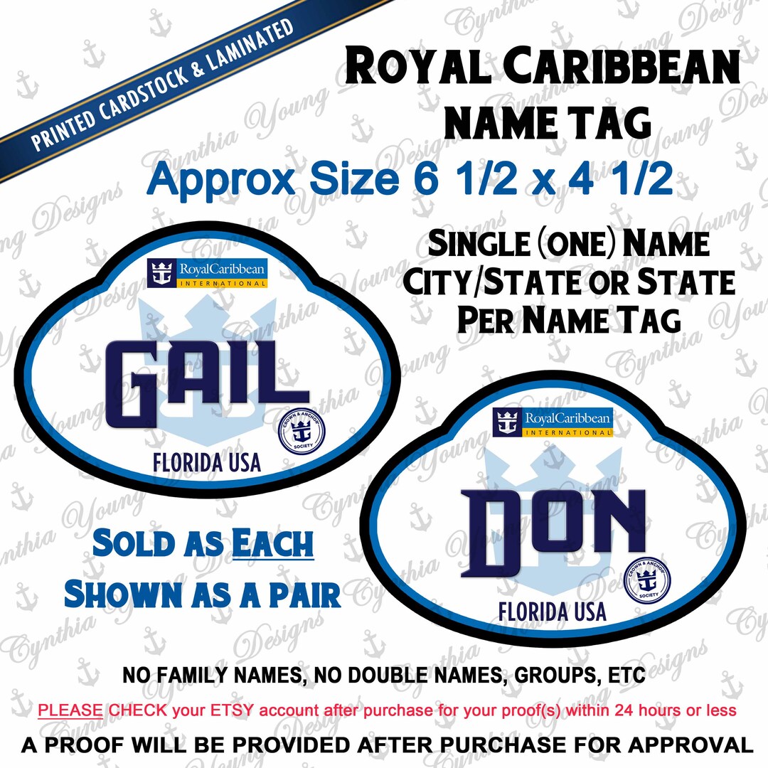 Cruise Door Magnet | Stateroom Door Name Tag Magnet | Royal Caribbean ...