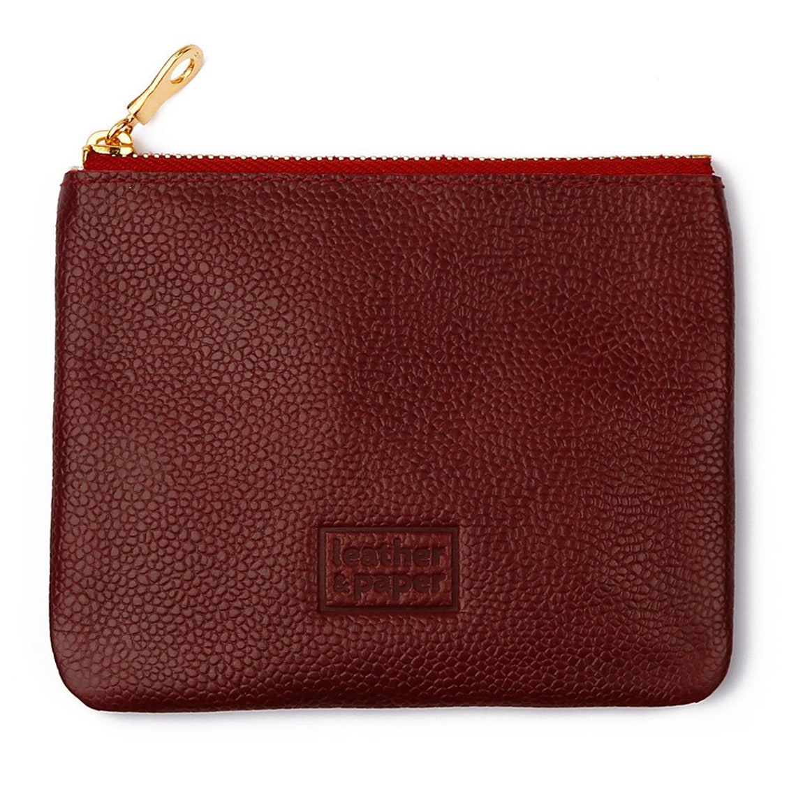 Dark Red Leather Coin Purse. Leather Coin Pouch. Leather Pouch. Coin ...