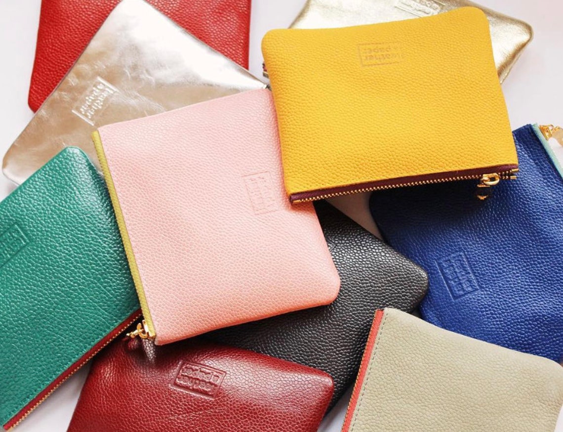 Dark Red Leather Coin Purse. Leather Coin Pouch. Leather Pouch. Coin ...