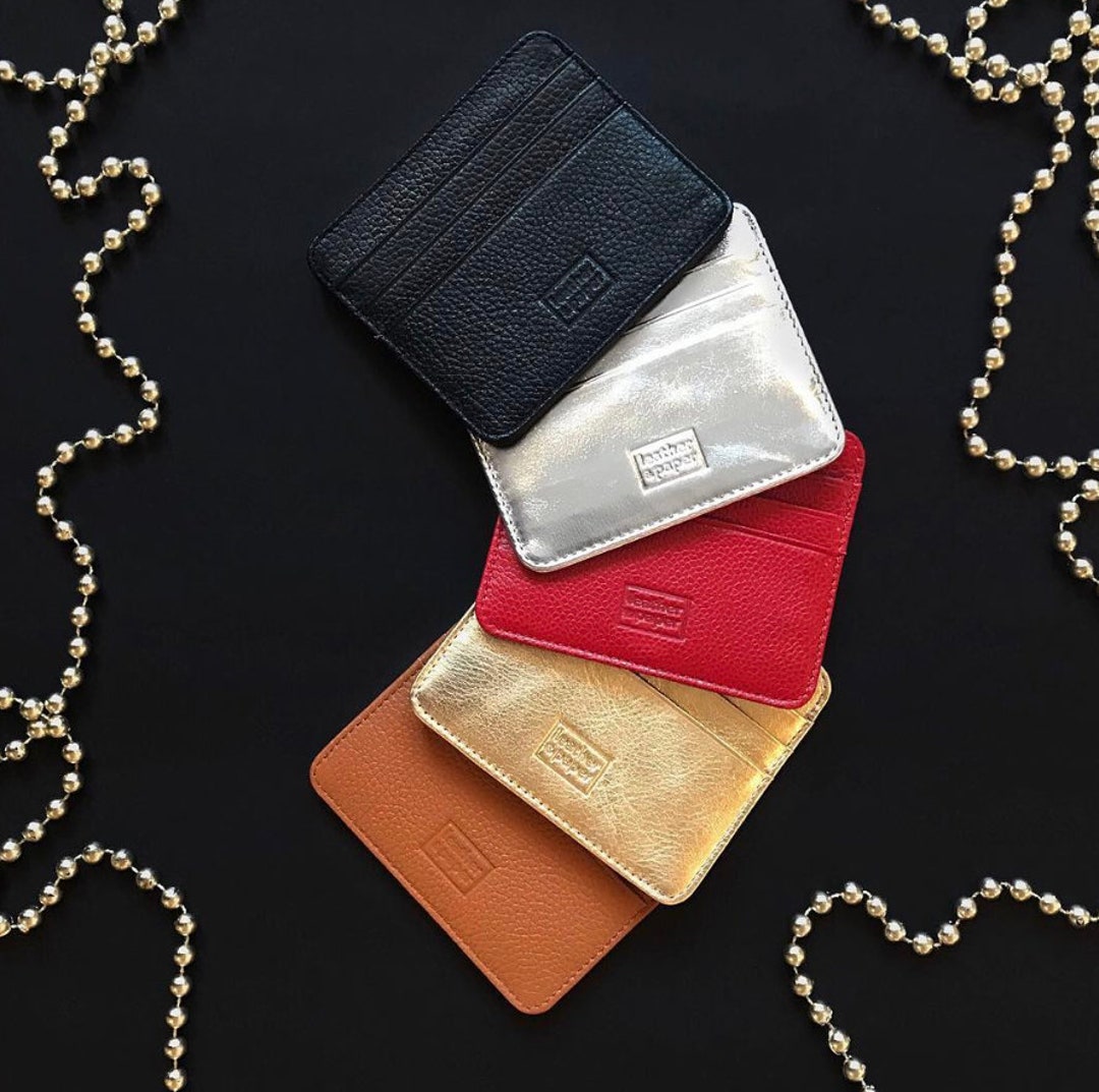 Leather Card Holder | Multi-color Card Case | Handmade Slim Credit Card ...