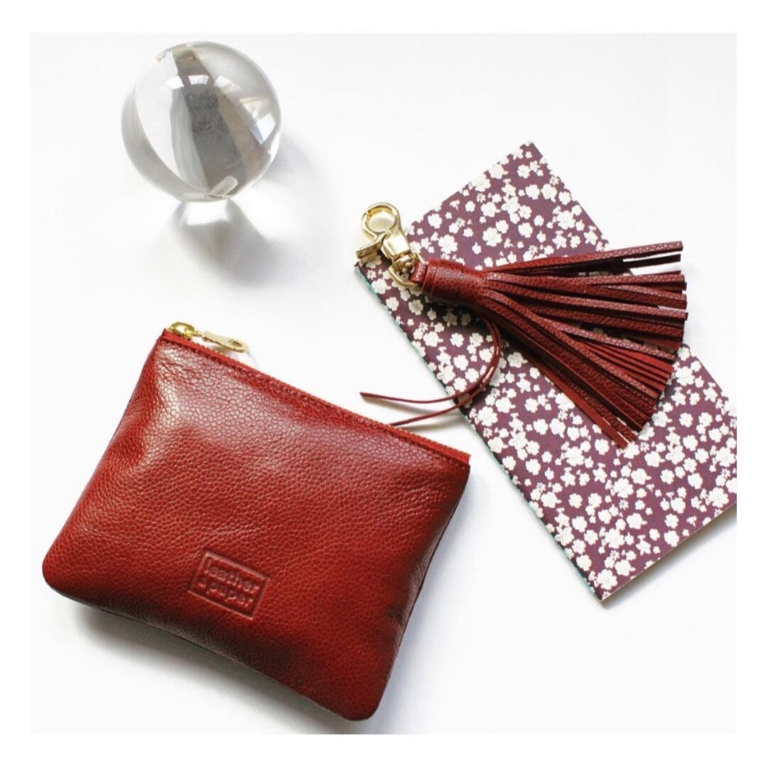 Dark Red Leather Coin Purse. Leather Coin Pouch. Leather Pouch. Coin ...