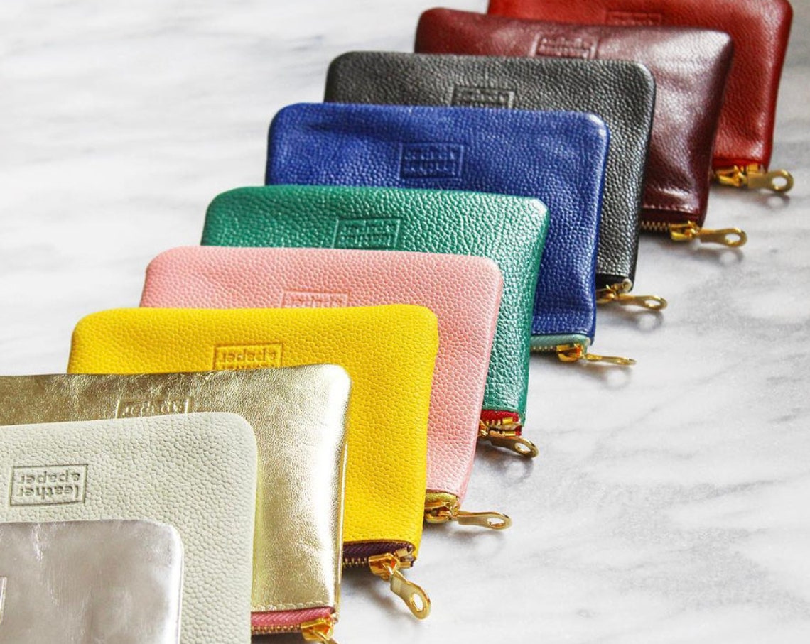 Dark Red Leather Coin Purse. Leather Coin Pouch. Leather Pouch. Coin ...