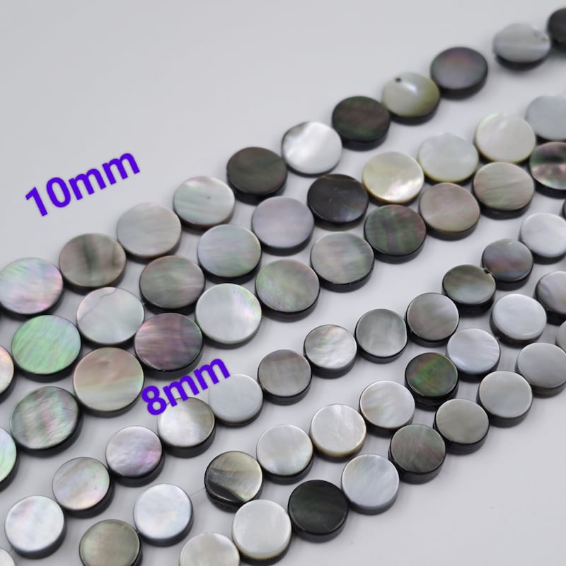 Black Lip Shell Circles - Etsy