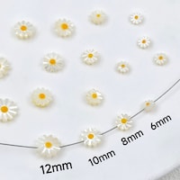 Very Tiny 7mm Pale Pink Flower Glass Beads, Small Flower Beads, Half ...