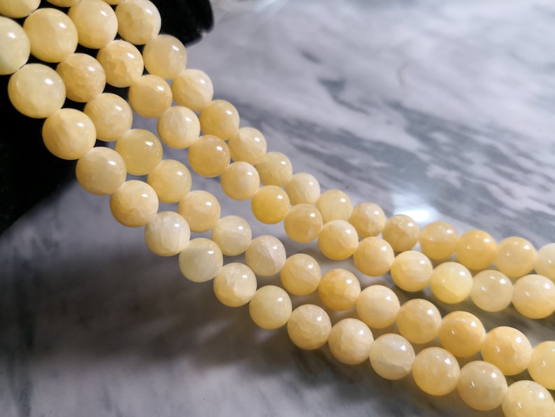 Yellow Malaysian Jade Yellow Jade Beads Smooth Round Beads - Etsy