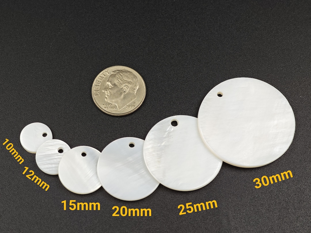 Natural Shell Disc, Mother of Pearl Disc Charms,white Mop Coin Pendants ...