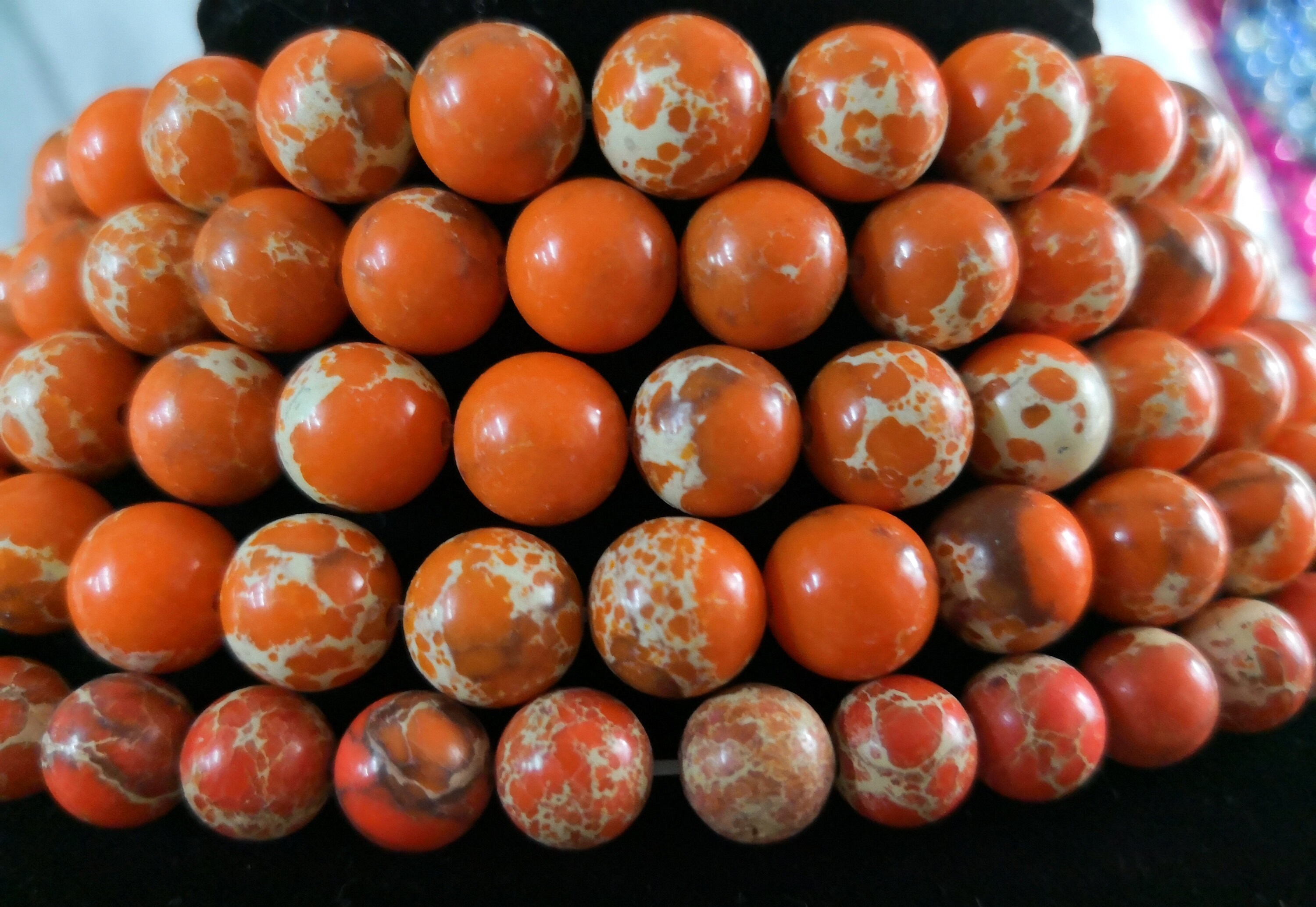 Full Strand Orange Sea Sediment Jasper Beads 4mm 6mm 8mm 10mm - Etsy