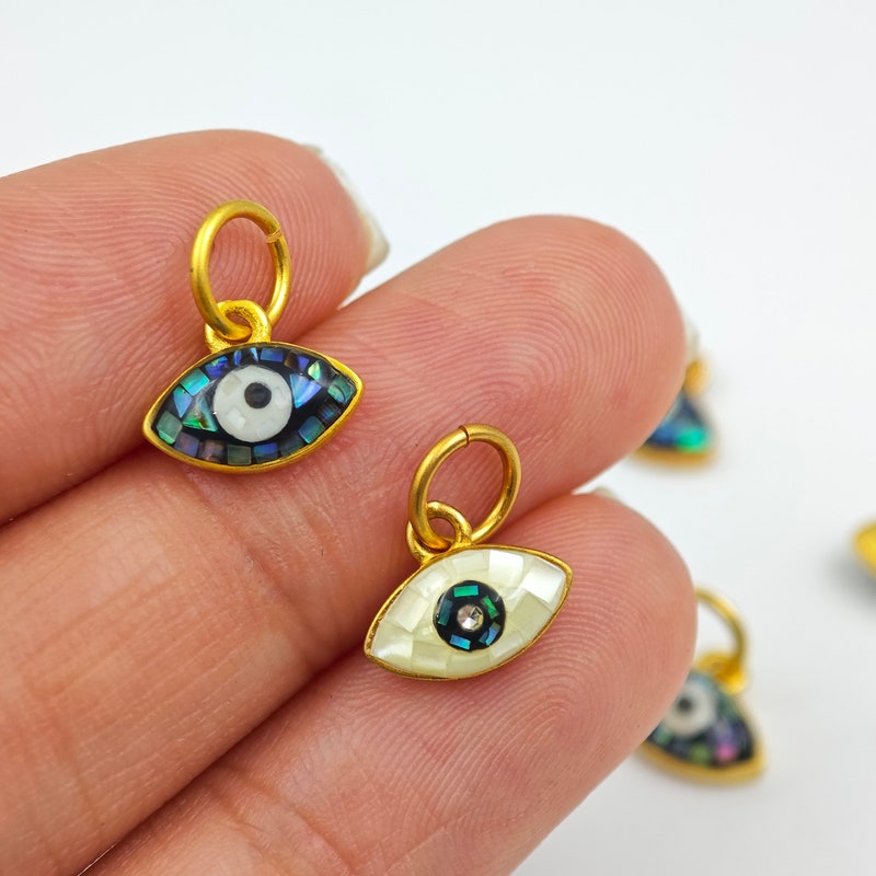 Abalone Shell Evil Eye Ring - Etsy