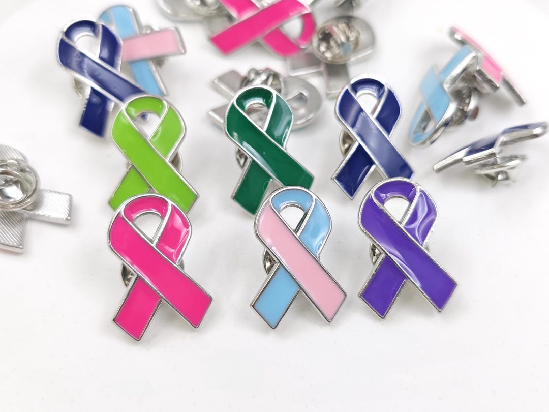 Breast Cancer Awareness Pin , Cancer Ribbon Pin, Cancer Ribbon Pin ...