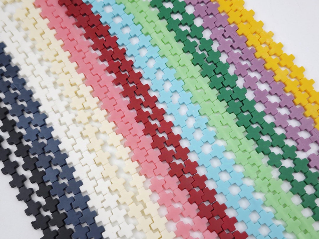 8mm Multi Color Cross Beads Coral Cross Bracelet Beads Tiny Cross ...