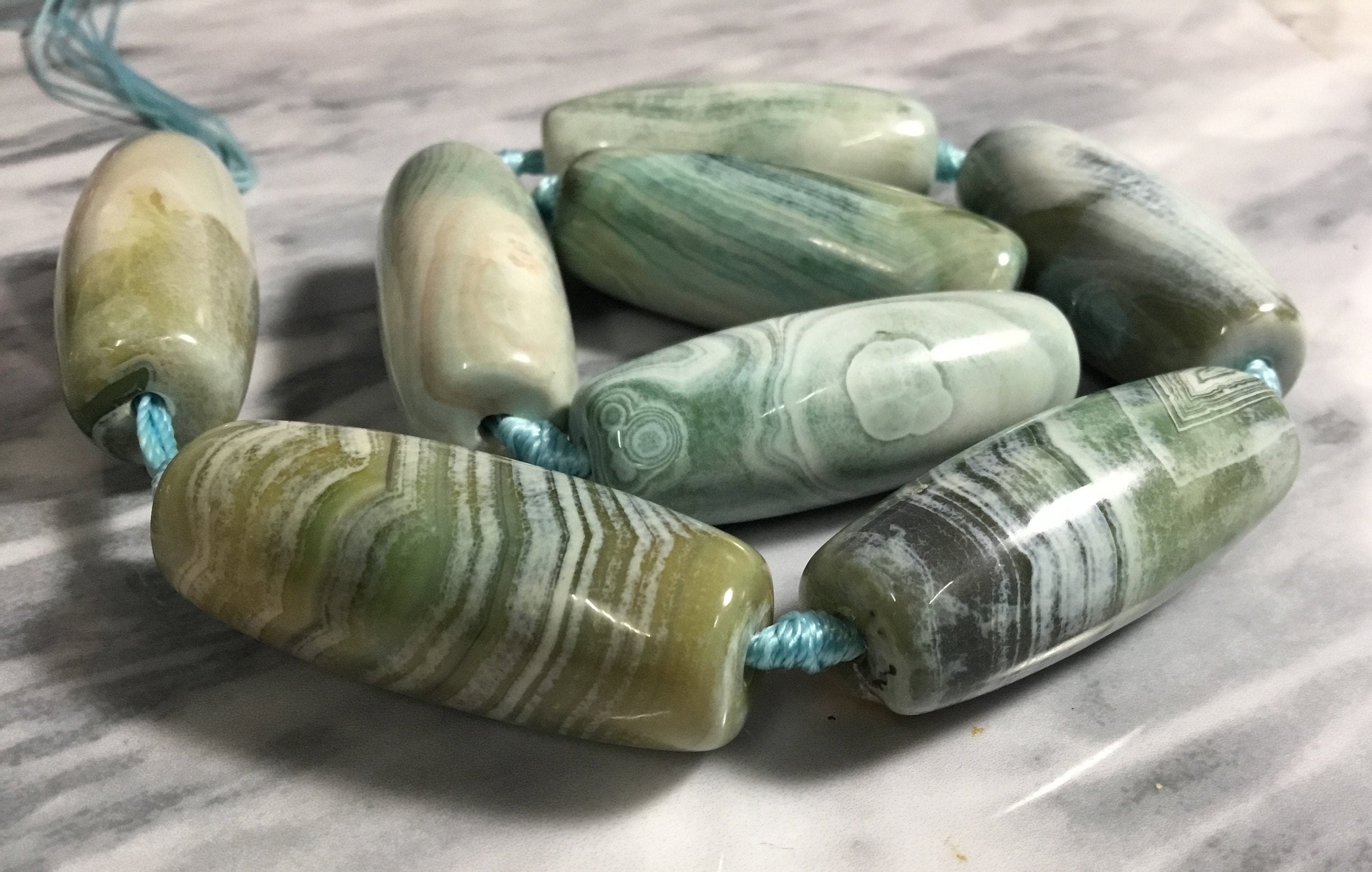 8 PCS Natural Agate Barrel Tube Beads 14x40mm Agate Oval - Etsy
