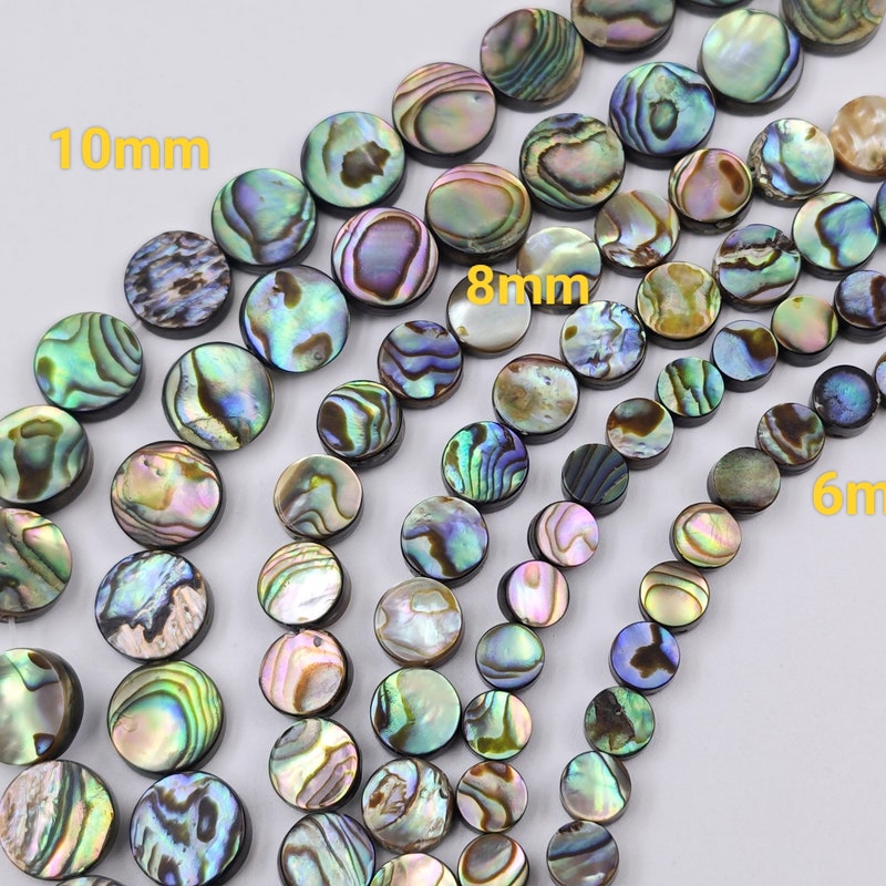 Abalone Disc Coin Beads - Etsy