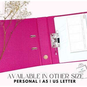 Personal Planner | Week on Two Pages Horizontal Layout Personal Insert ...