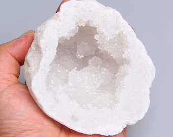 White Quartz Geode - Etsy