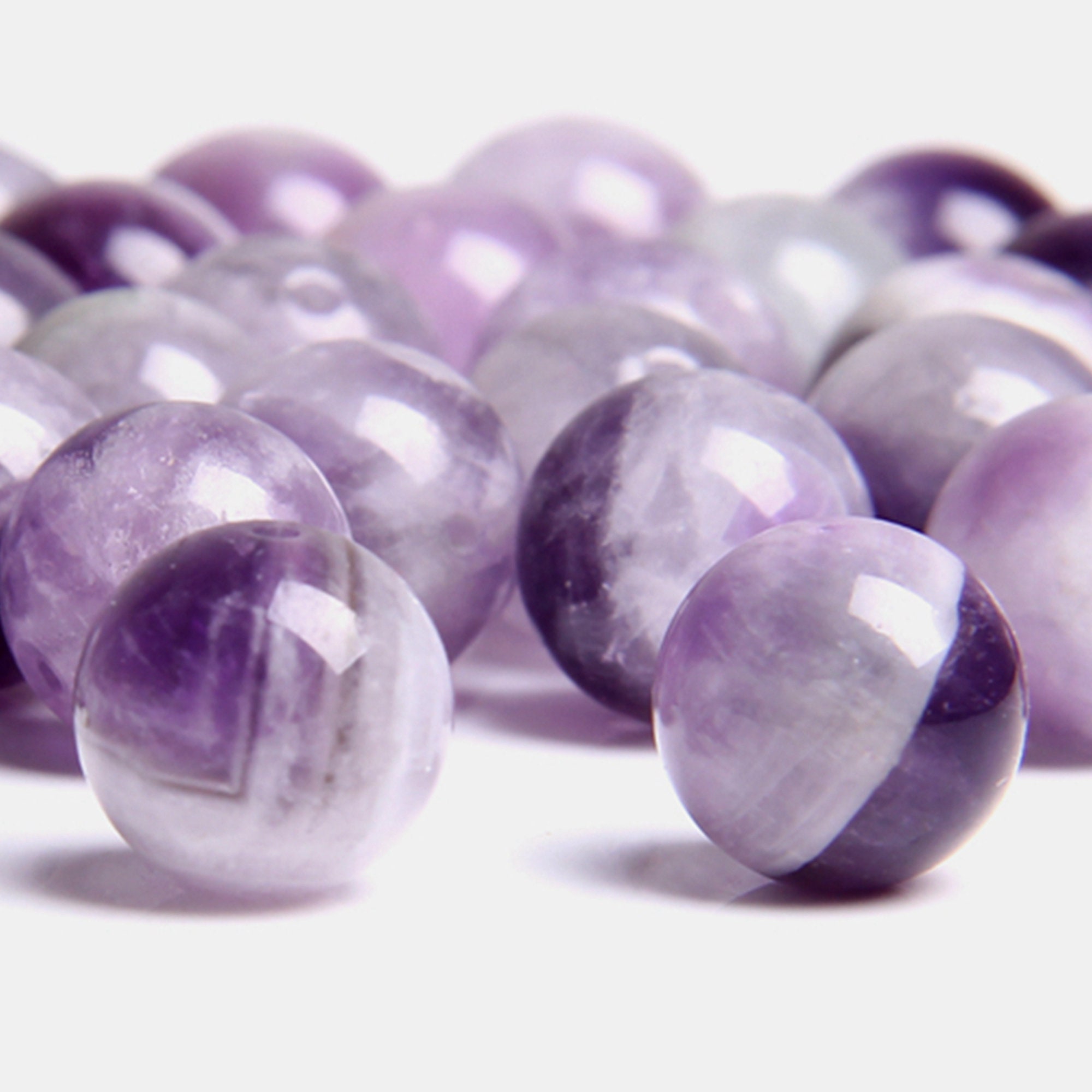 12mm 15/30pcs Natural Dream Amethyst Beads Natural Gemstone - Etsy Norway