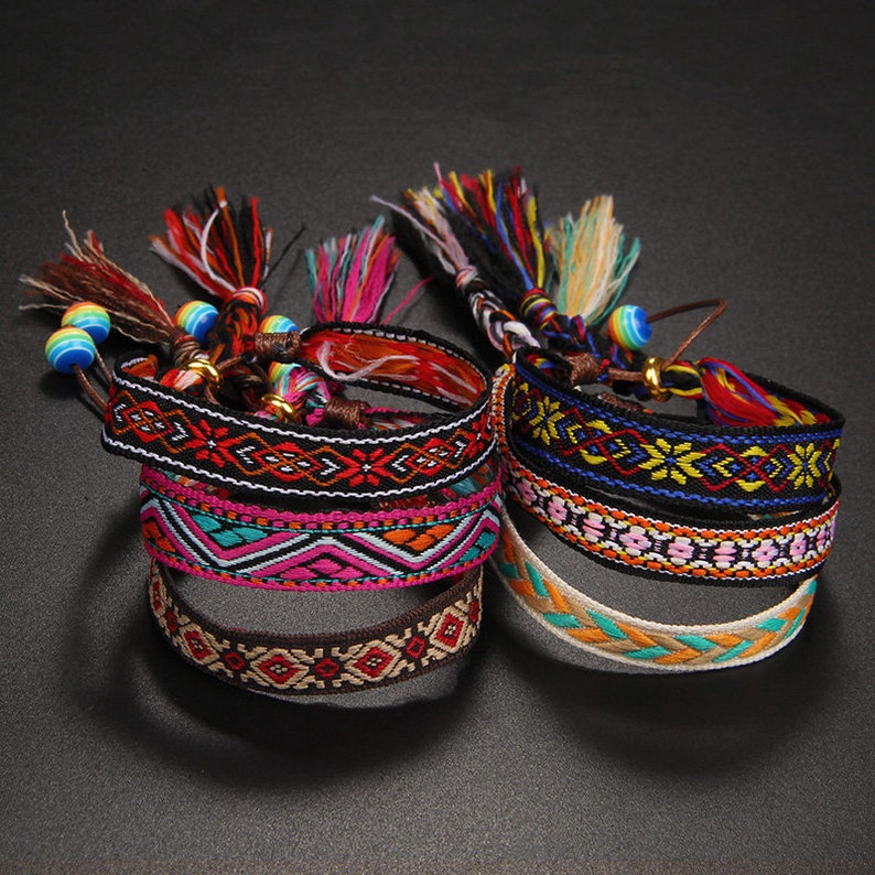 Fashion Bohemia Retro Boho Colorful Weave Rope Friendship Bracelets ...