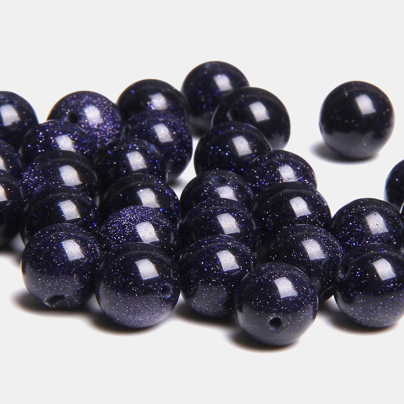 Perlas de piedra arenisca azul natural piedra arenisca suelto | Etsy