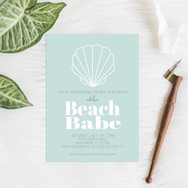 Beach Baby Shower Invitation - Etsy