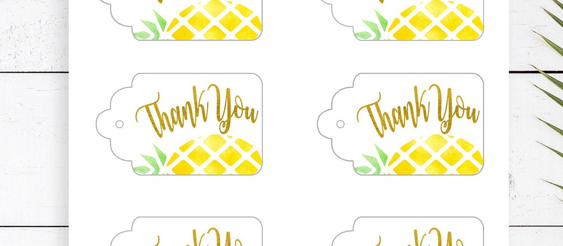 Pineapple Favor Tagsinstant Downloadtropical Partyluau - Etsy