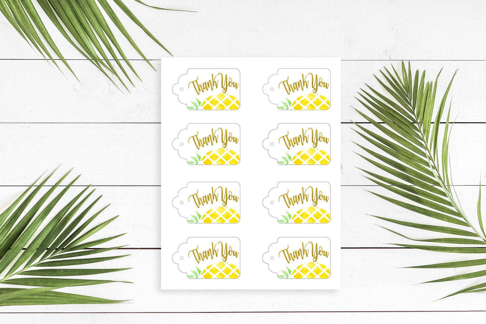 Pineapple Favor Tagsinstant Downloadtropical Partyluau - Etsy