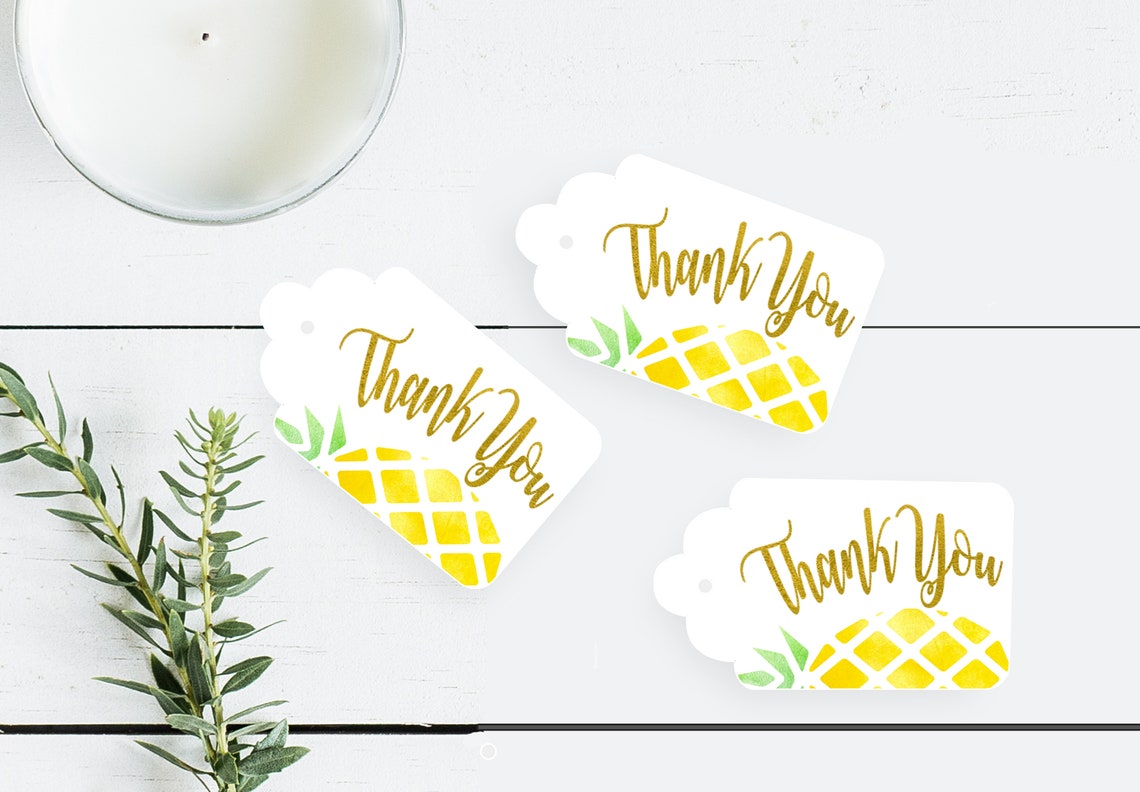 Pineapple Favor Tagsinstant Downloadtropical Partyluau - Etsy