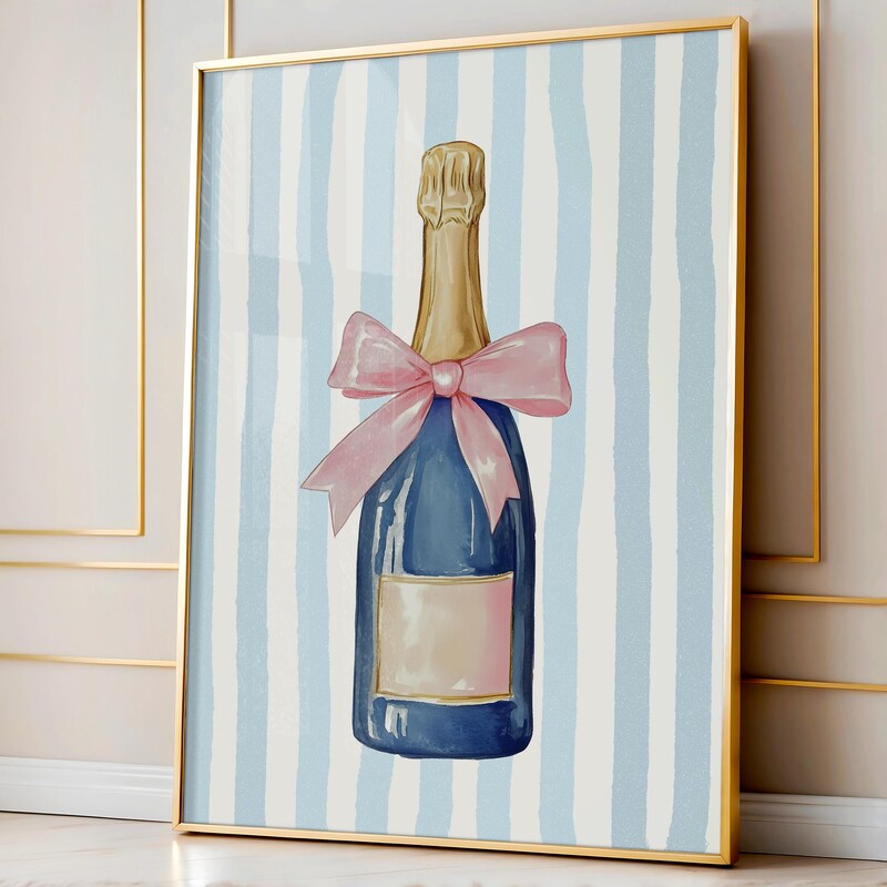 Champagne Print - Etsy