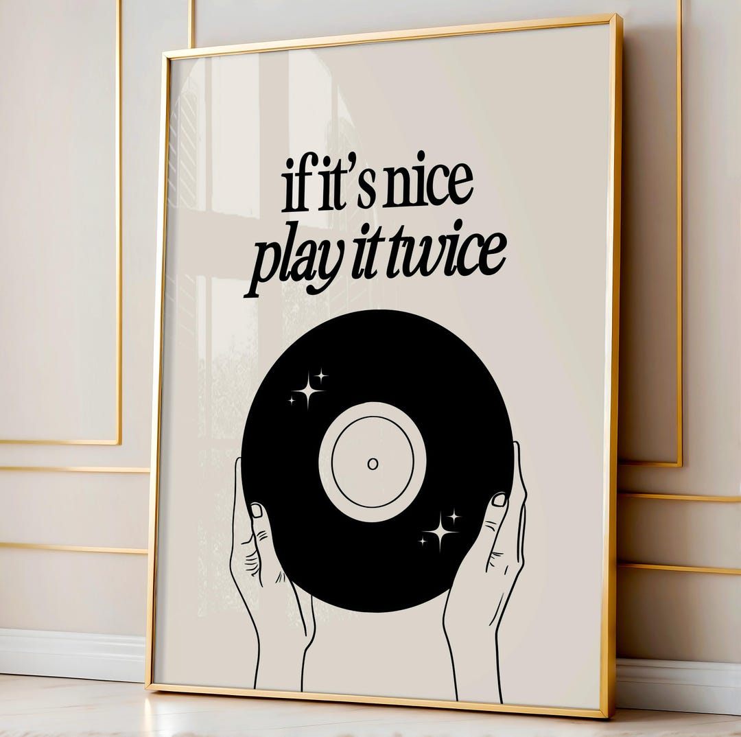 Vinyl Record Print, Music Quote Print, Music Room Decor, Apartment ...