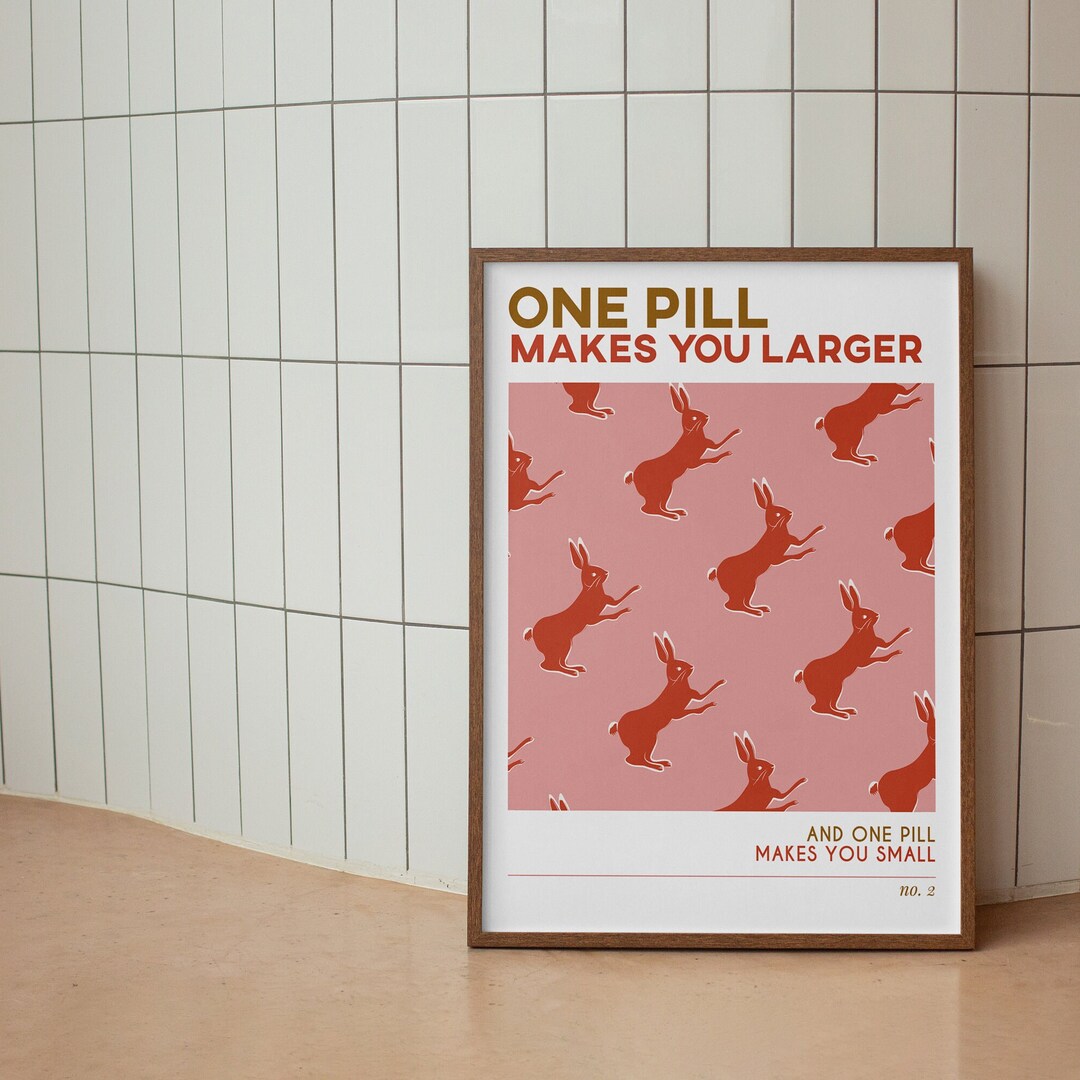 White Rabbit Wall Print 60s Music Wall Decor Digital - Etsy