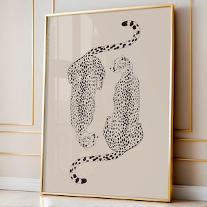 Trendy Leopard Set of 2 Prints, 8 Pool Ball Print, Preppy Apartment ...