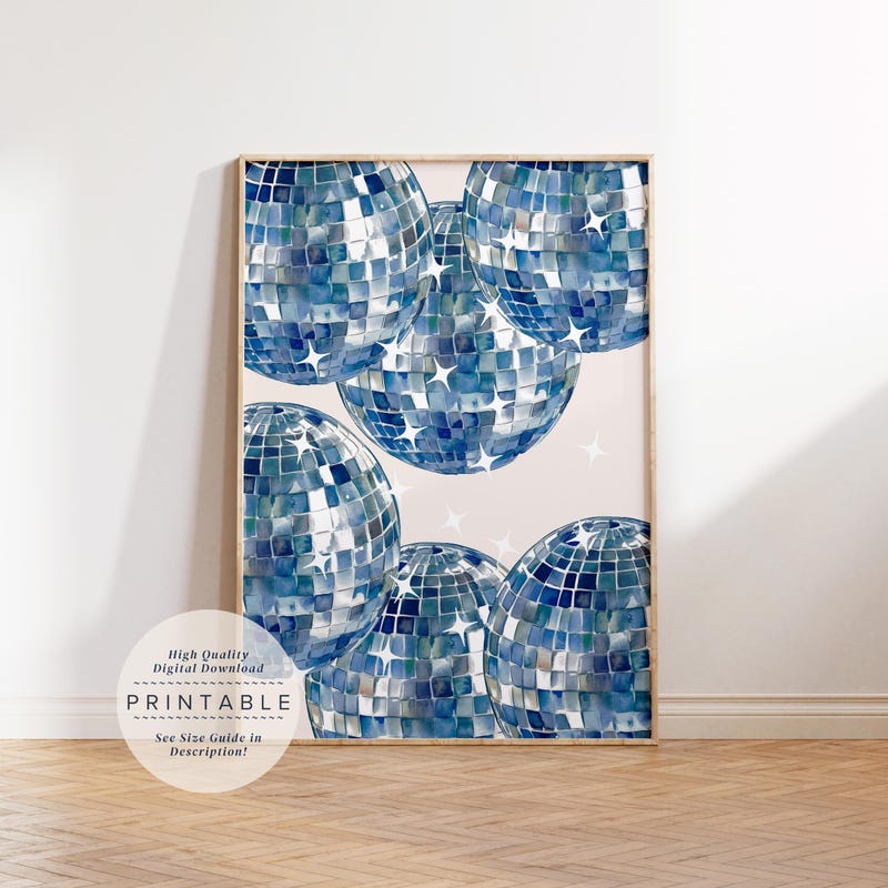 Navy Blue Music Poster - Etsy UK