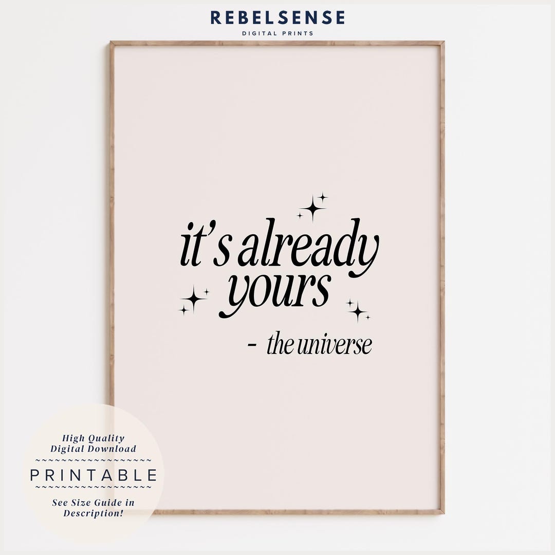 Retro Manifest Print, Inspirational Spiritual Wall Art, Digital ...