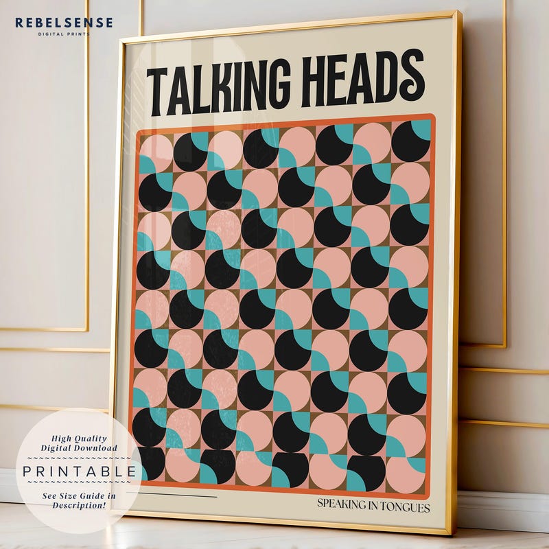 Talking Heads Poster - Etsy