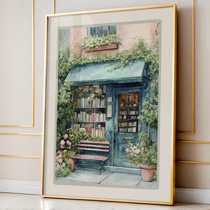 New York Book Shop Print, Reading Wall Art, Book Art Print, Book Shop ...